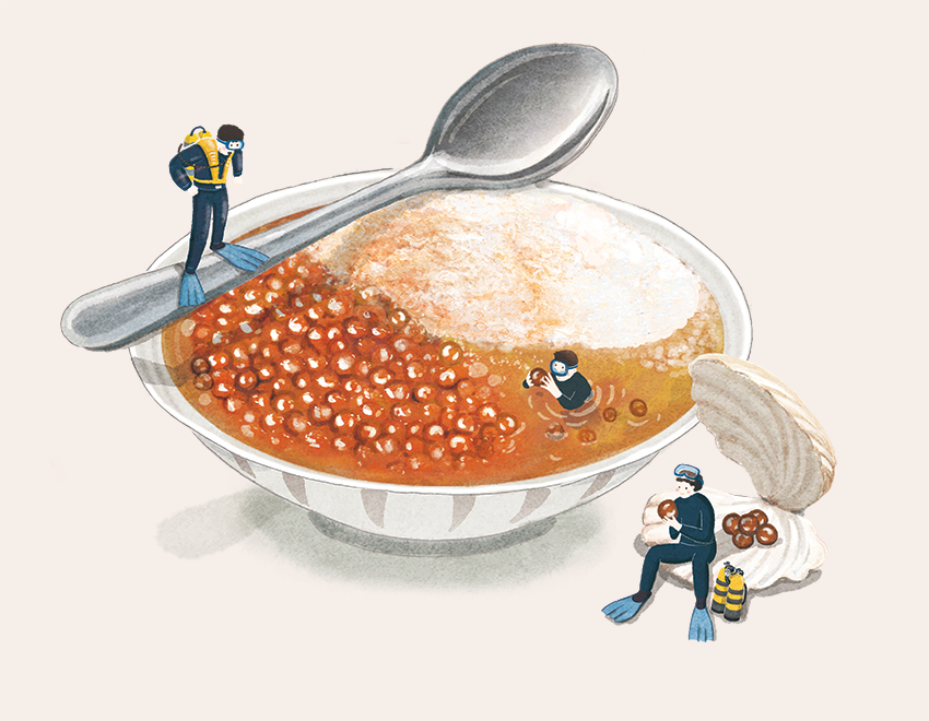 Shaved Ice with Tapioca Pearls